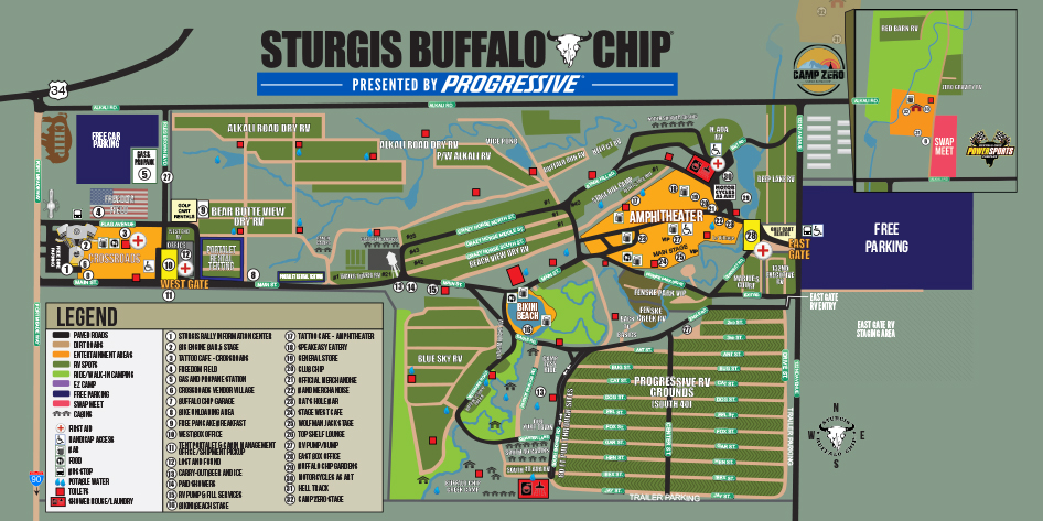 Maps - Legendary Sturgis Buffalo Chip