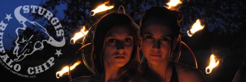 Fire Dancers and Hula Girls - Legendary Sturgis Buffalo Chip